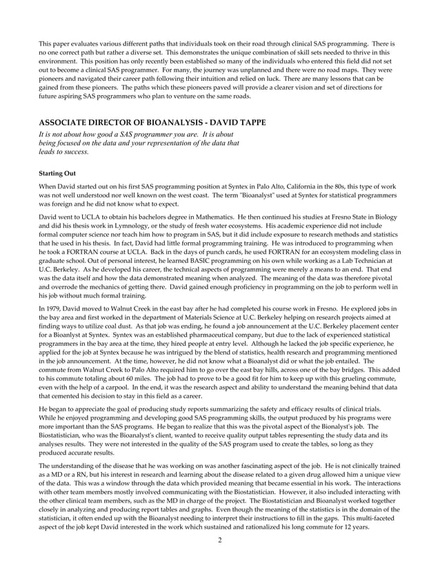 Career path for sas programmer | PDF