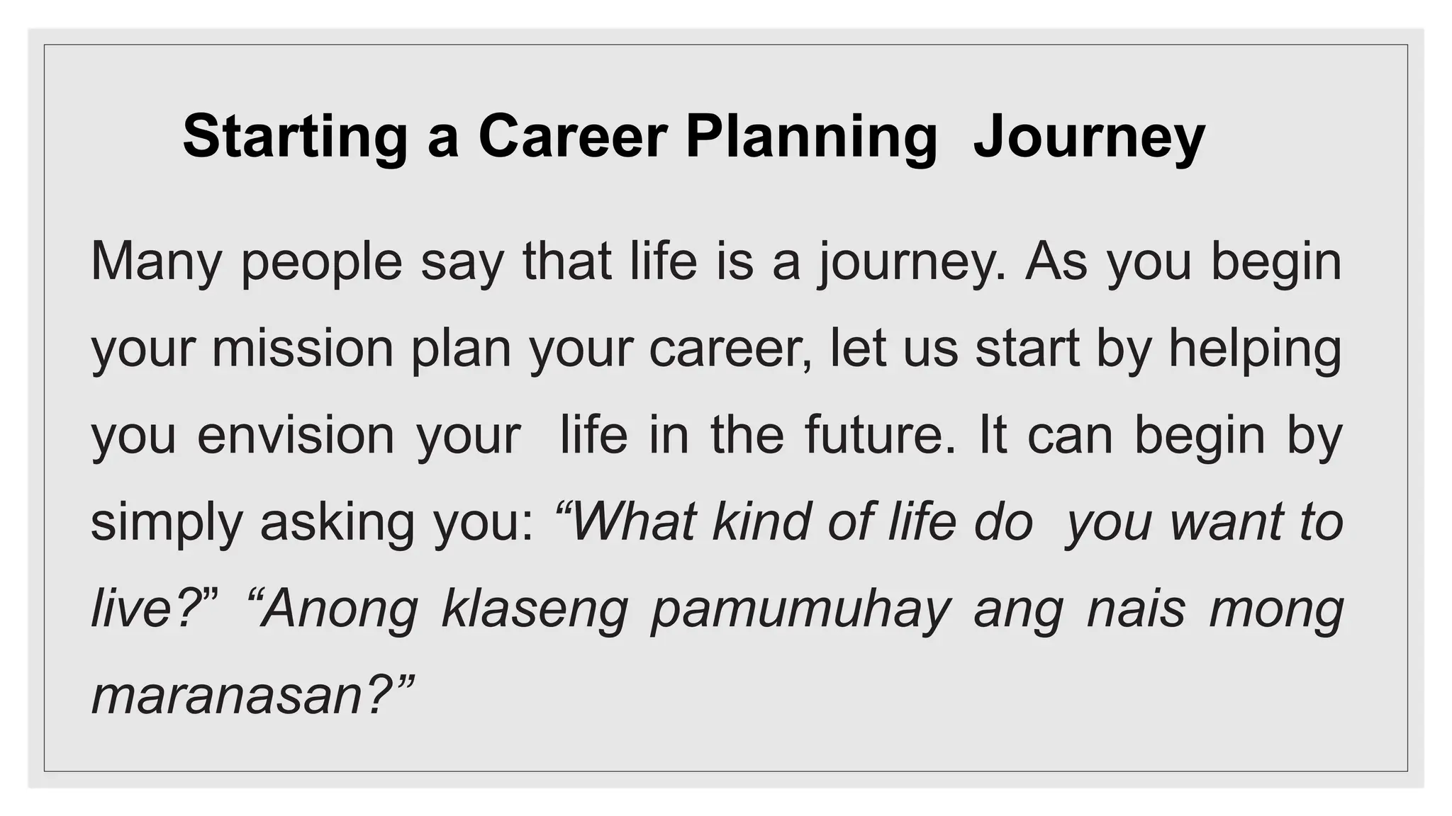 CAREER PATHING AND CAREER PLANNING FOR GRADE 10 | PPTX