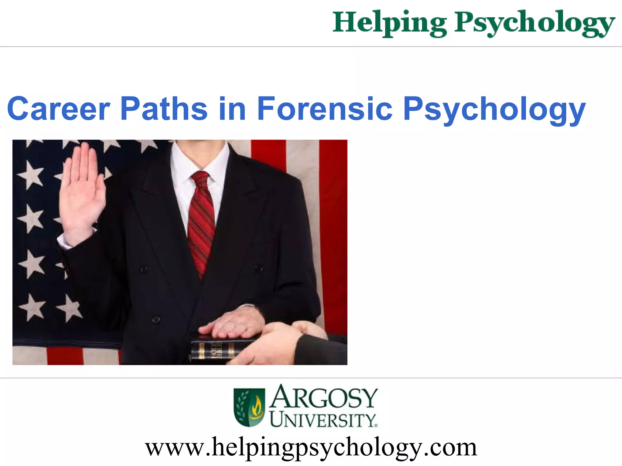 Career Paths In Forensic Psychology | PPT