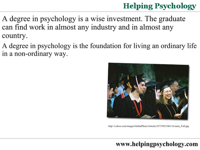 Career Paths In Psychology | PPT | Undergraduate Education | College ...