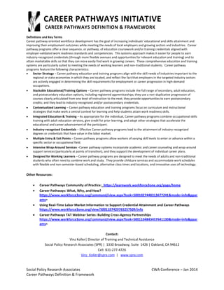 Career pathways handout for cwa conference 2014 | PDF