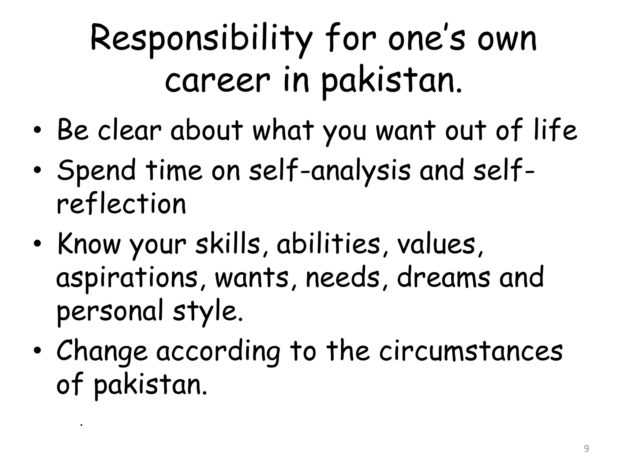 C areer plaining in pakistan ppt mehran gul | PPT | Free Download