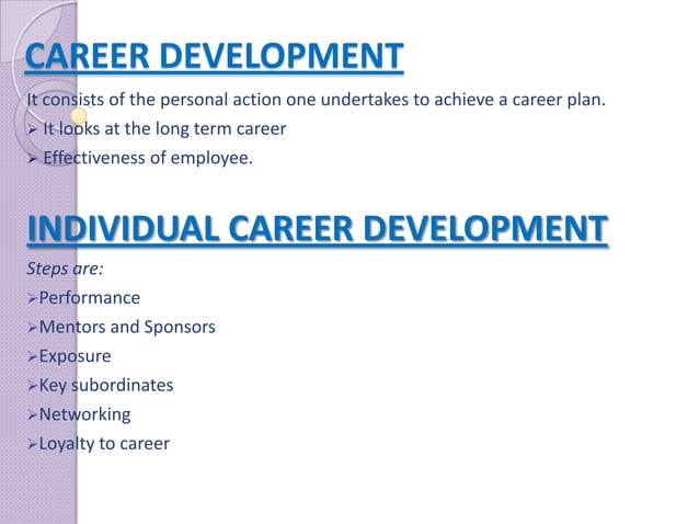 Career planning
