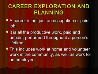 Career planning | PPT
