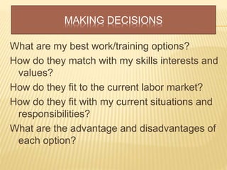 Career planning | PPTX