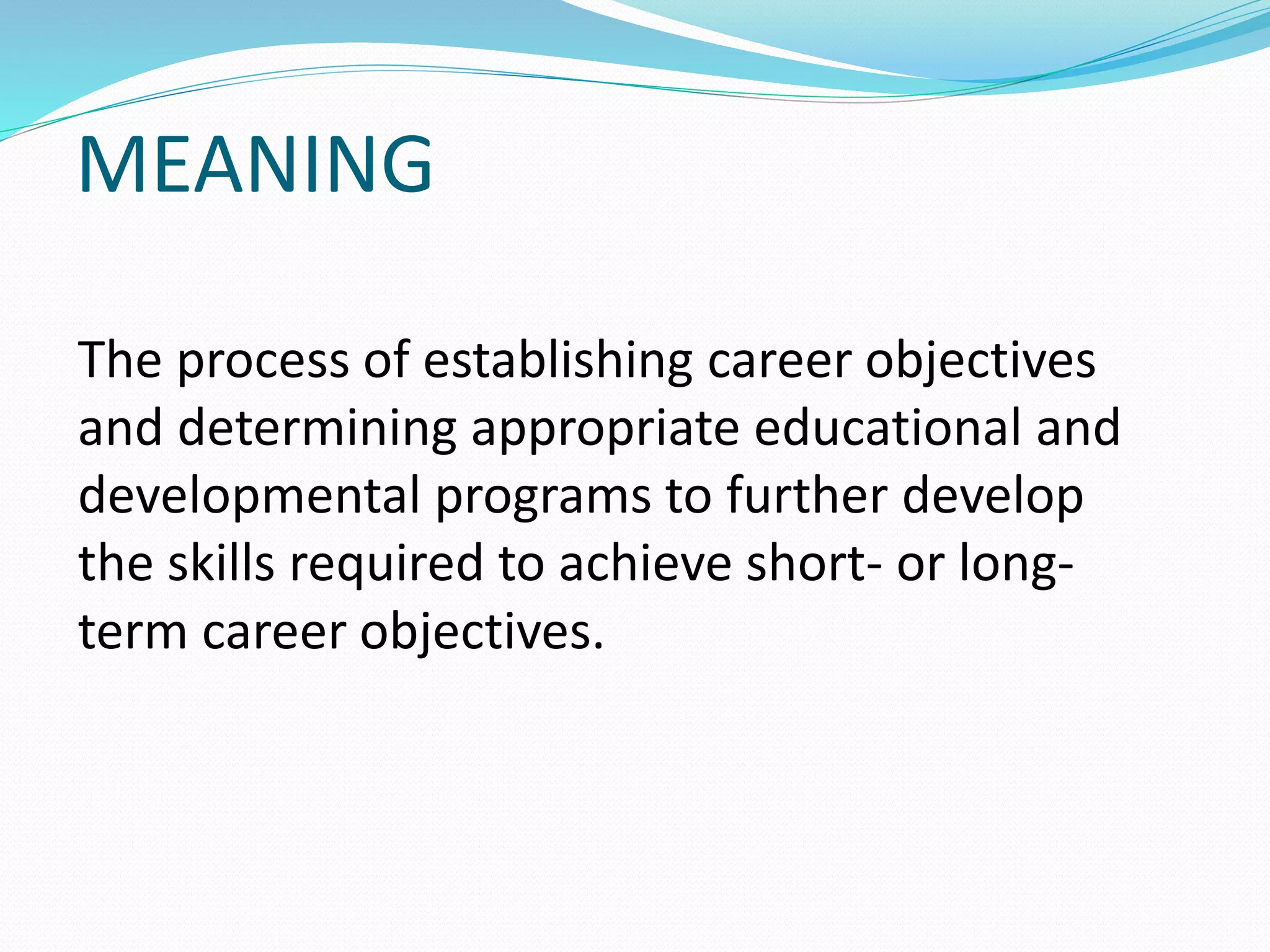 Career planning | PPTX