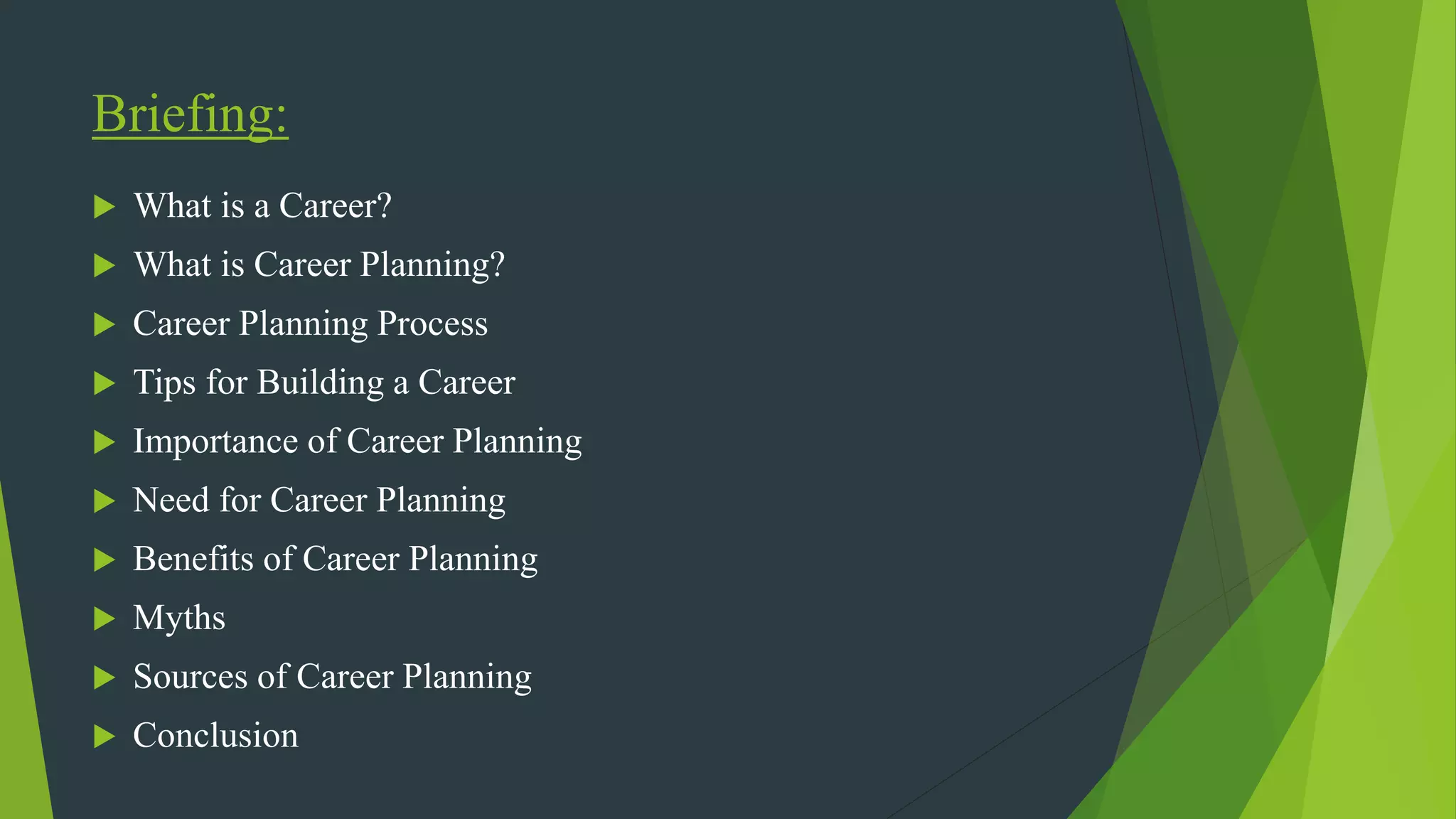 Career planning presentation | PPTX