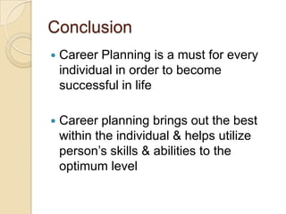 Career planning | PPTX
