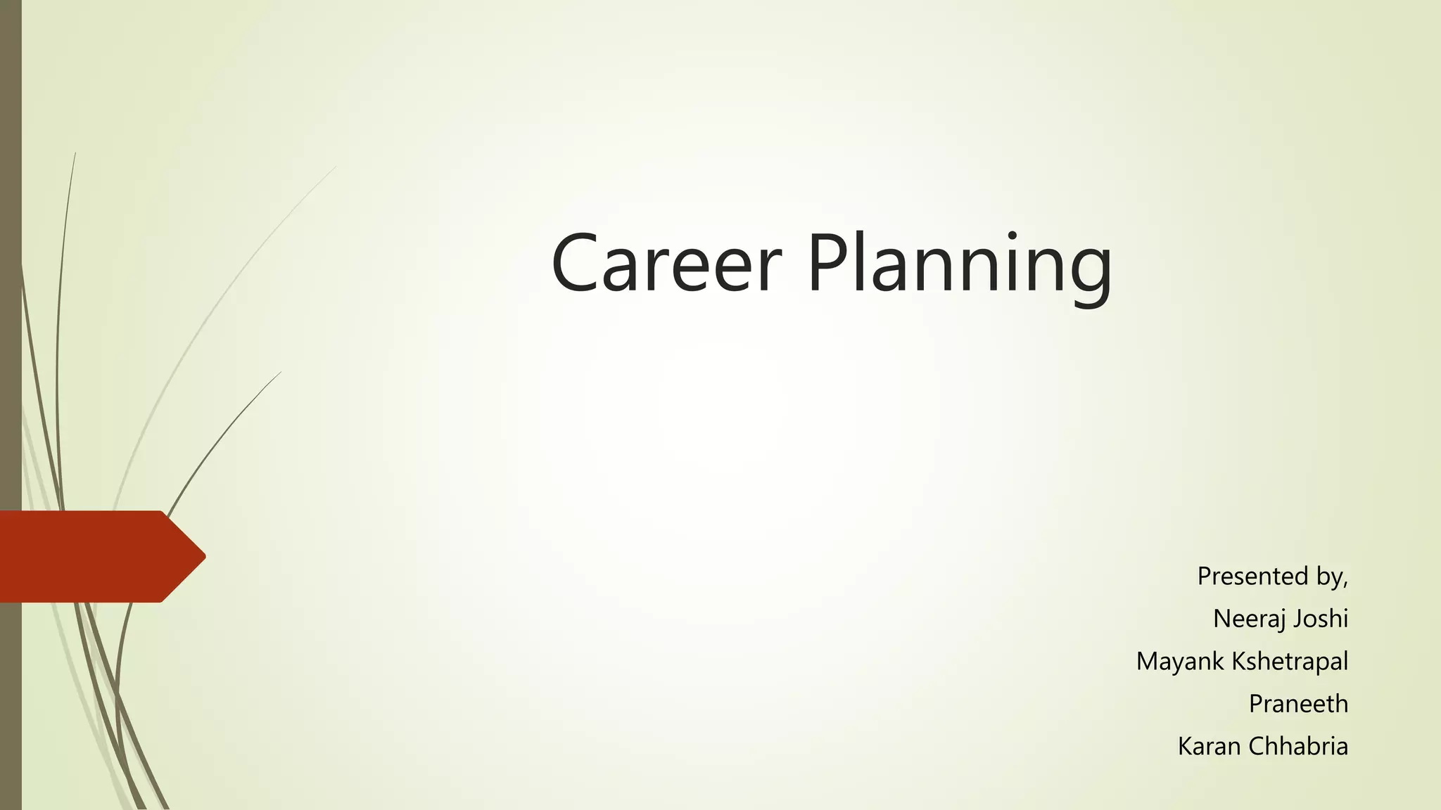 Career planning | PPT