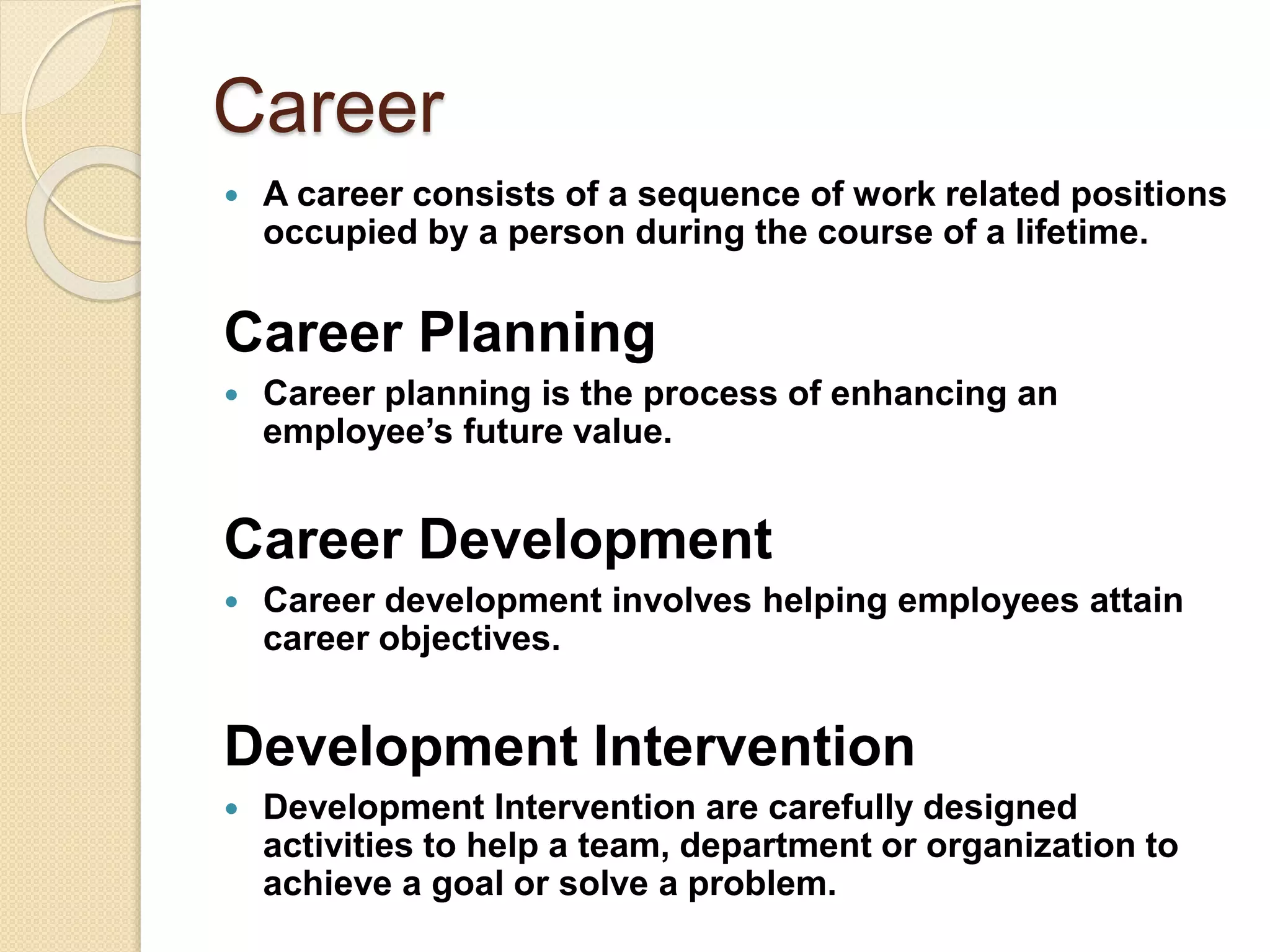Career planning and development | PPTX