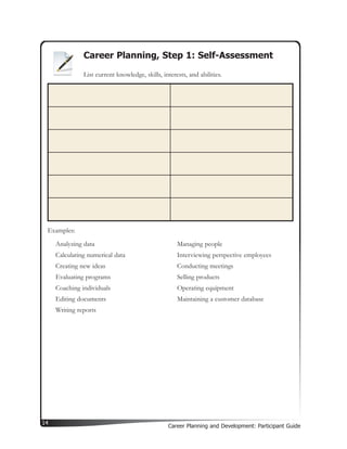 Career Planning and Development Participant Guide | PDF