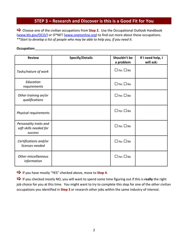 Career Planning Checklist | DOC
