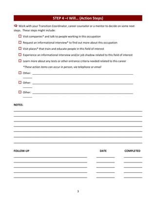 Career Planning Checklist | DOC | Career Planning | Careers