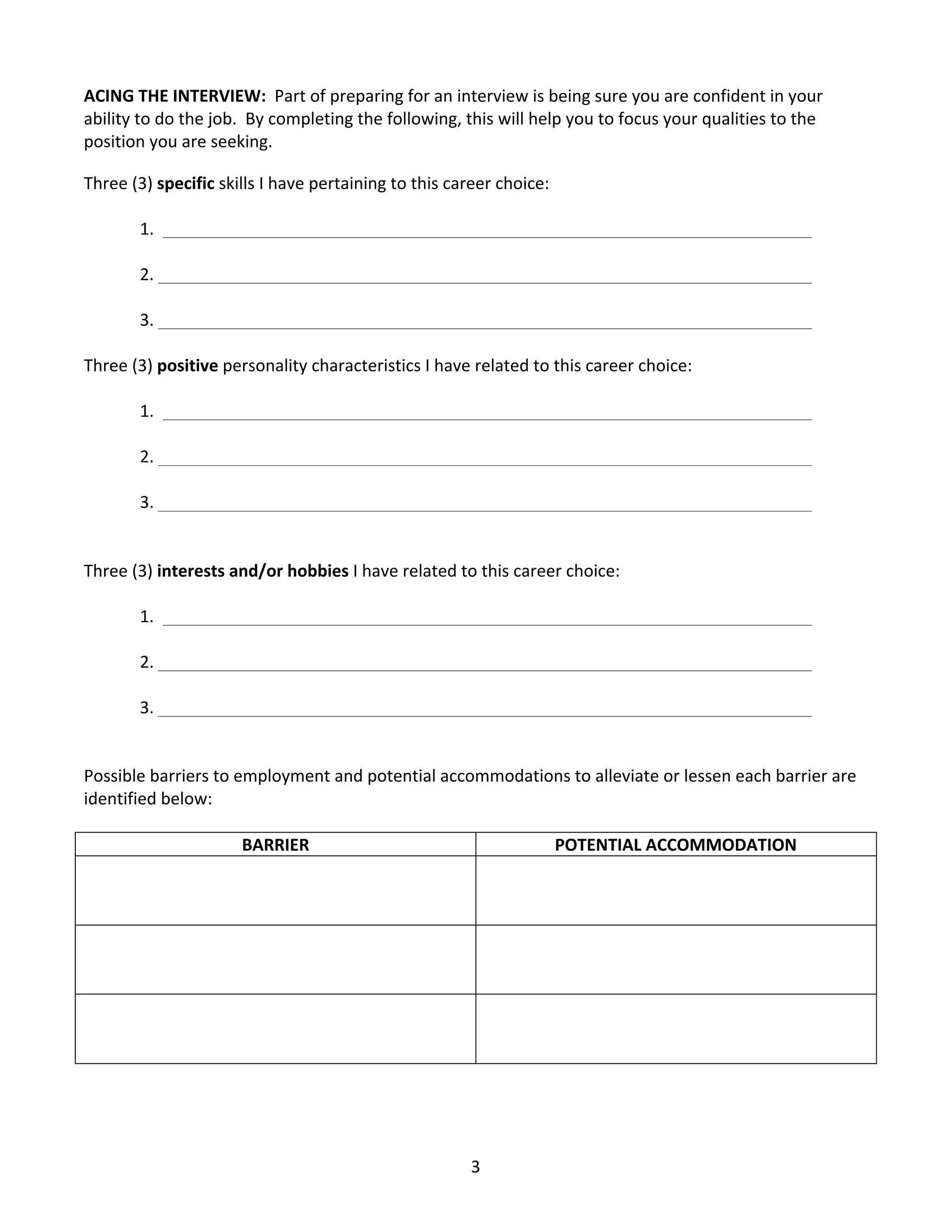 Career planning checklist | PDF