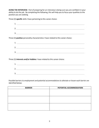 Career planning checklist | PDF