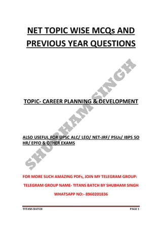 Career Planning & Development NET PYQs and MCQs (1).pdf