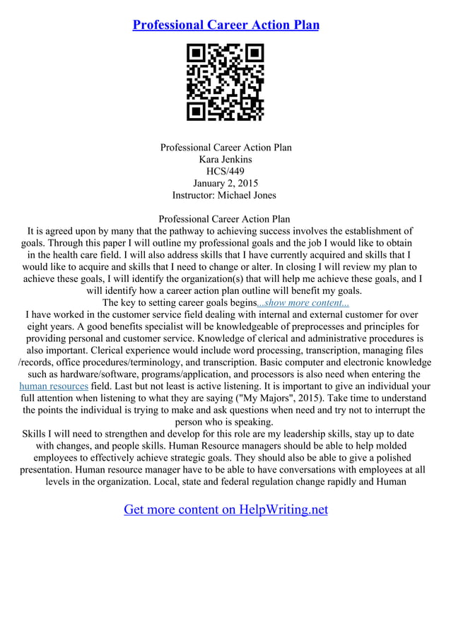 Career Planning Essay | PDF