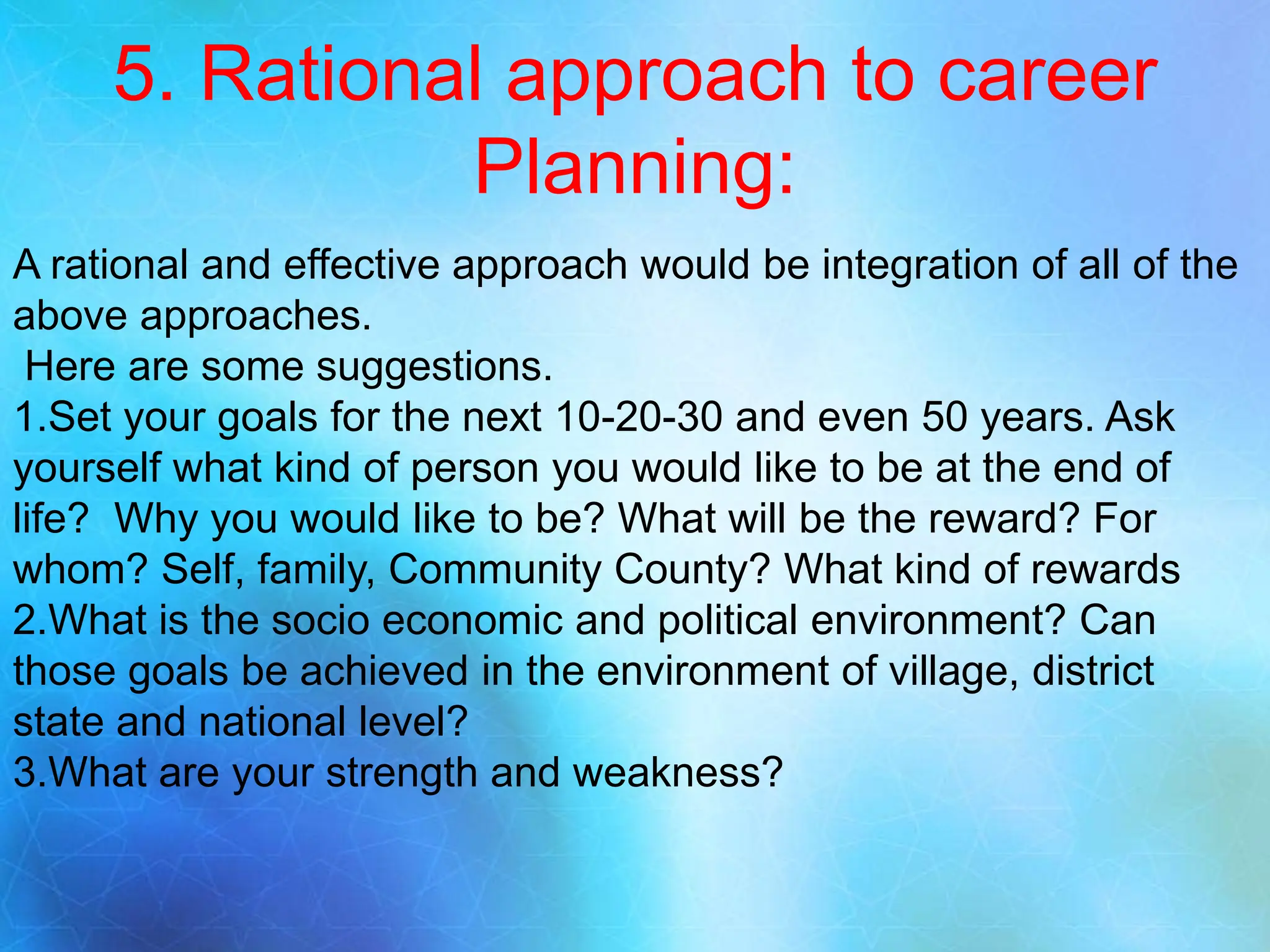 CAREER planning goal SETTING.ppt