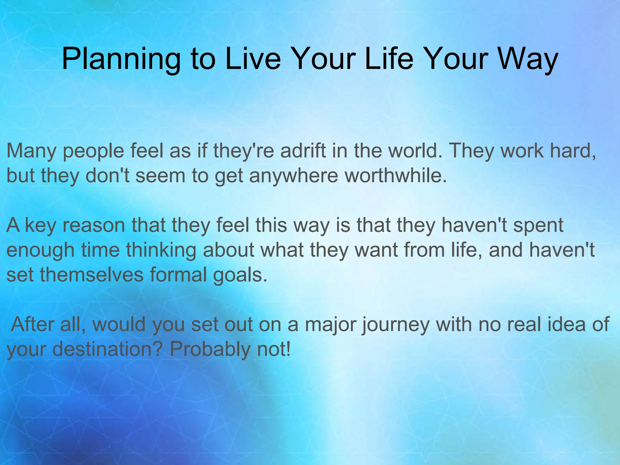 CAREER planning goal SETTING.ppt