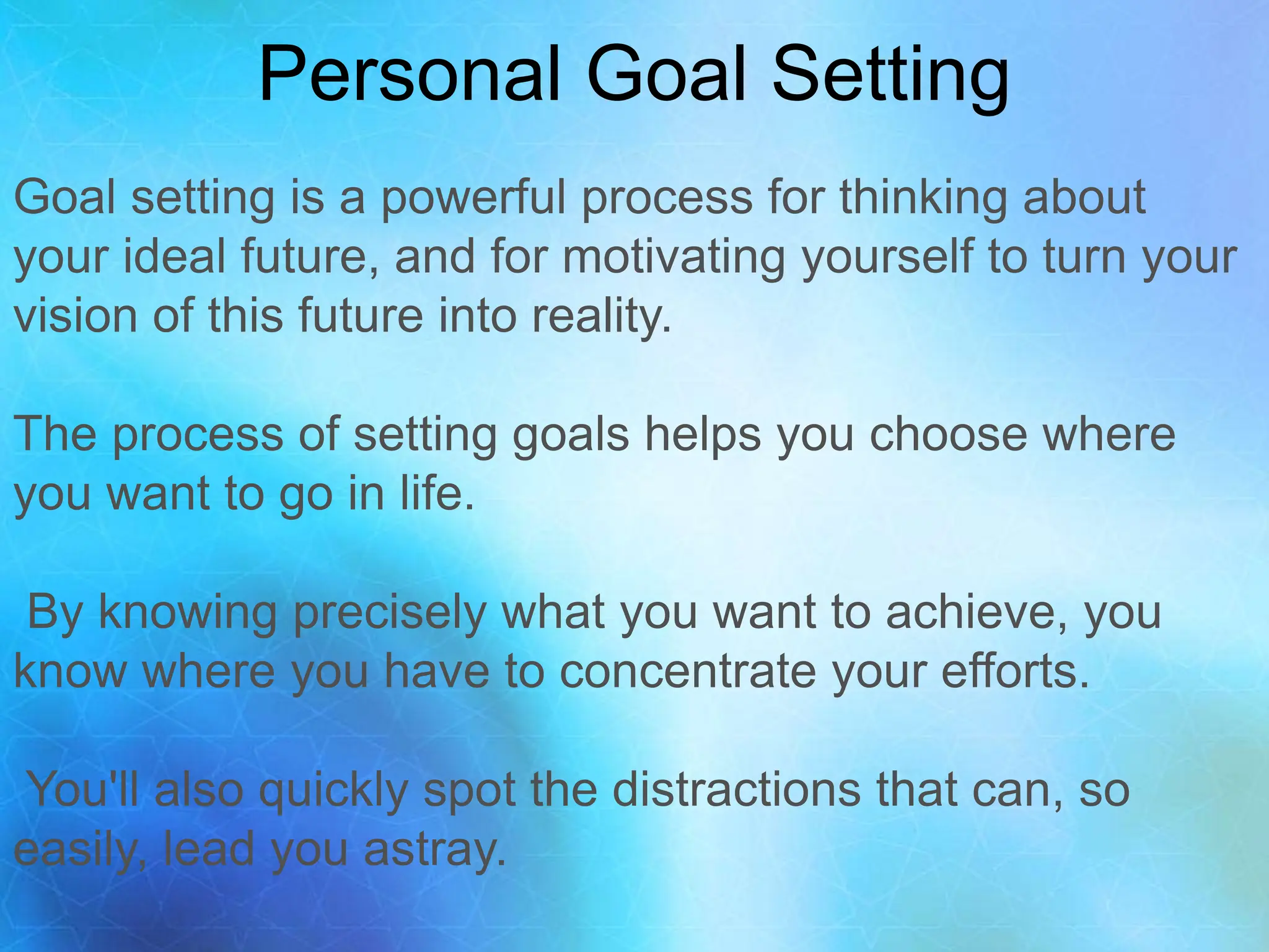 CAREER planning goal SETTING.ppt