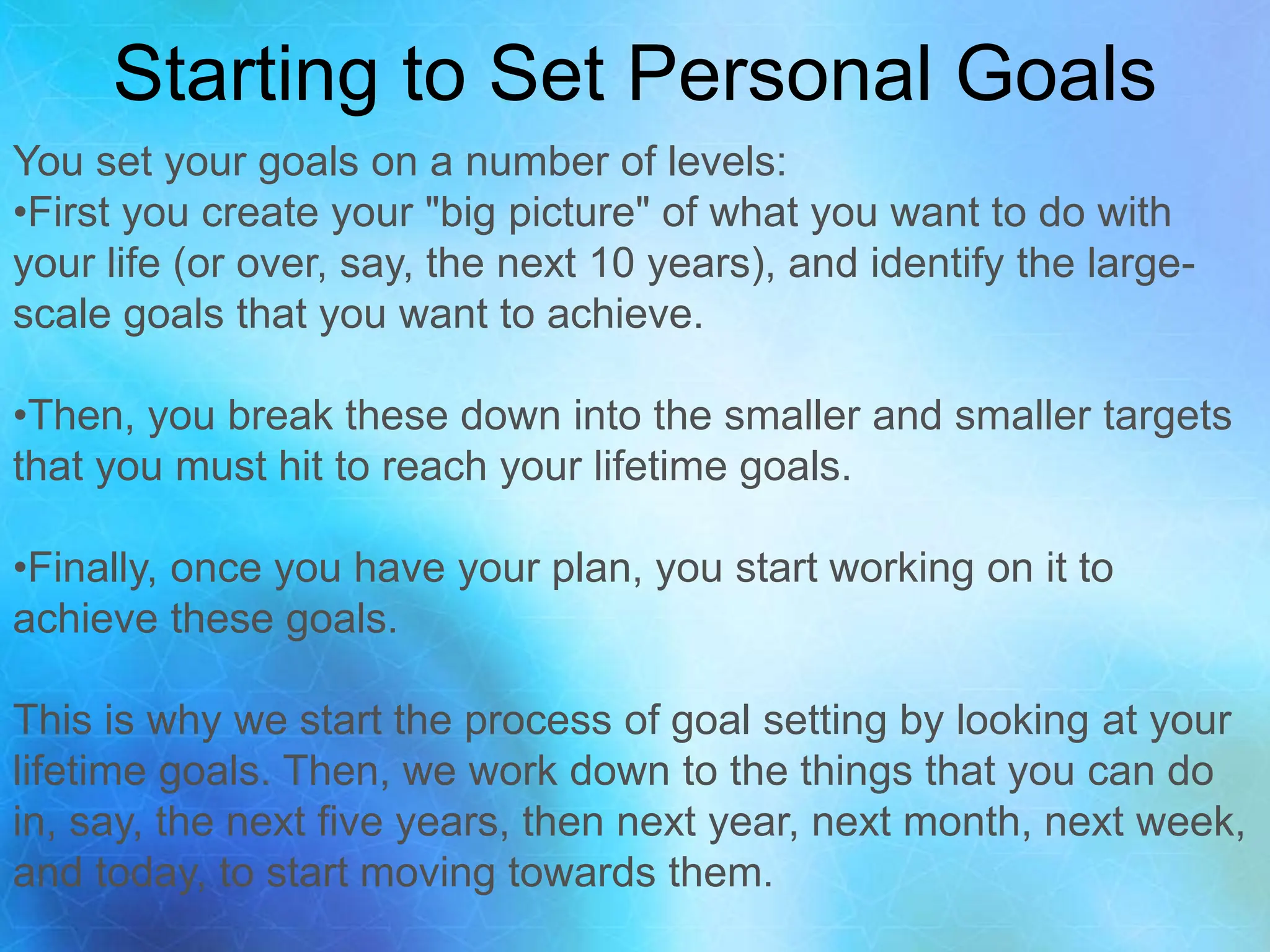CAREER planning goal SETTING.ppt