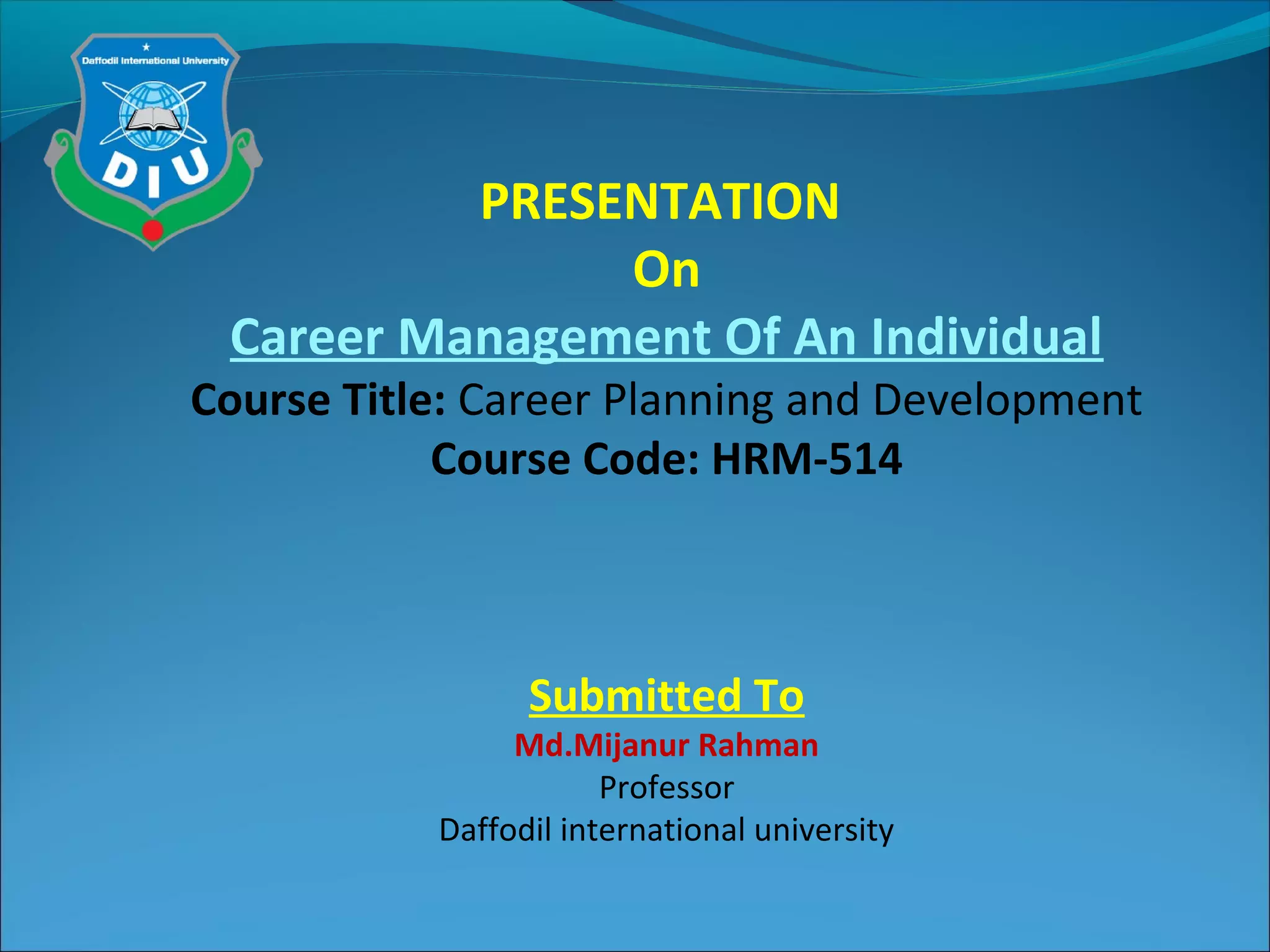 Career planning presentation | PPT