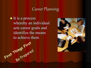 Career planning, stages, and choices | PPT