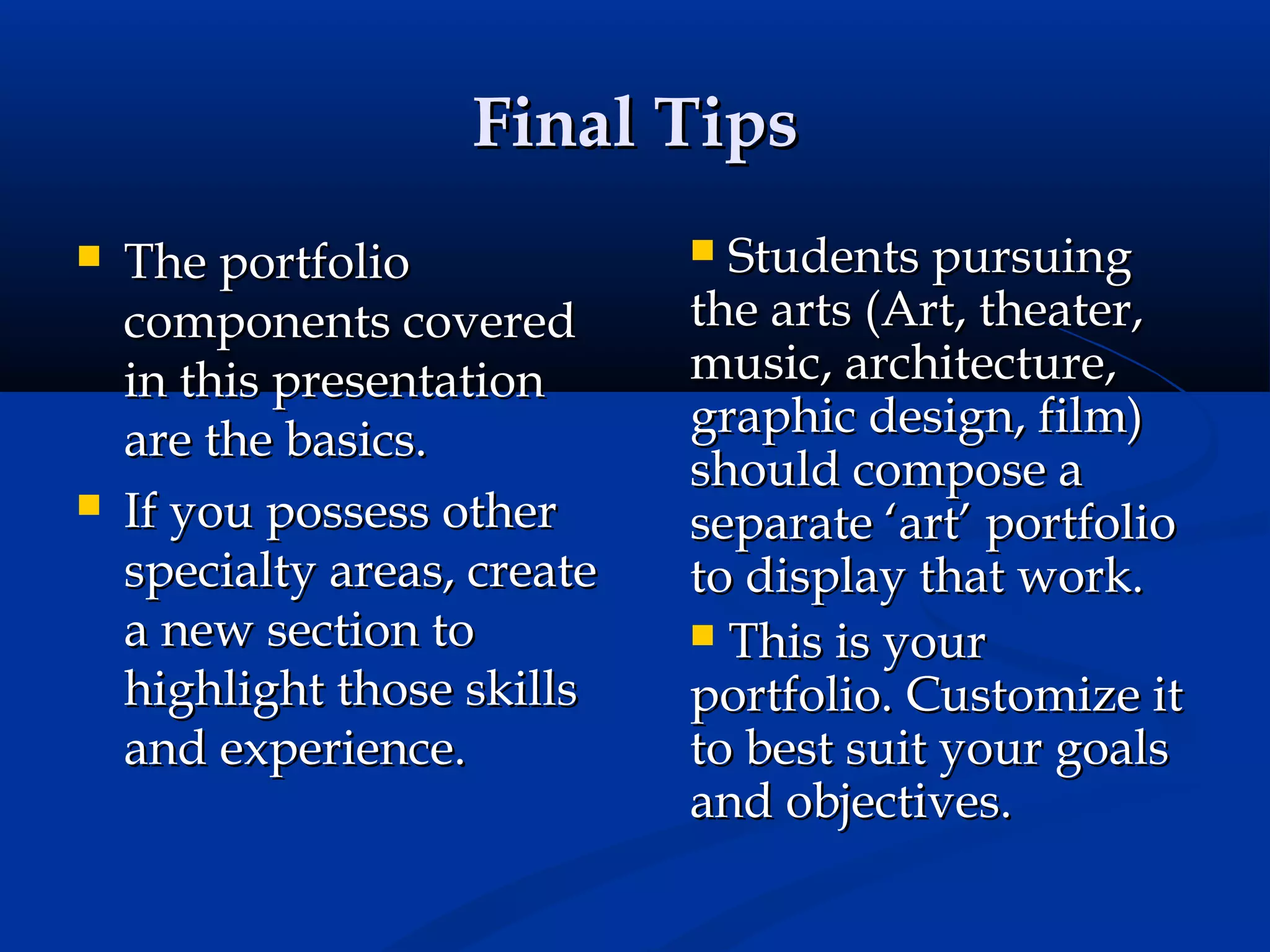 Career portfolio (introduction) | PPT | Resume Writing and Advice | Job ...