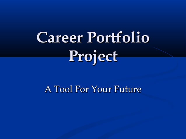 Career portfolio (introduction) | PPT | Resume Writing and Advice | Job ...