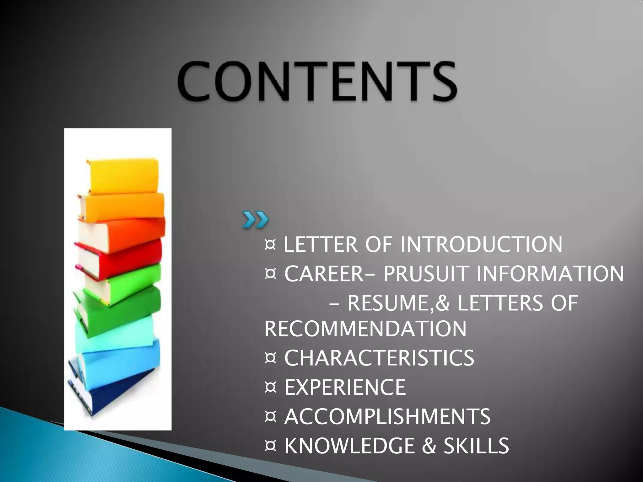 Career portfolio presentation | PPT