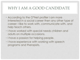 Career powerpoint in Speech | PPTX