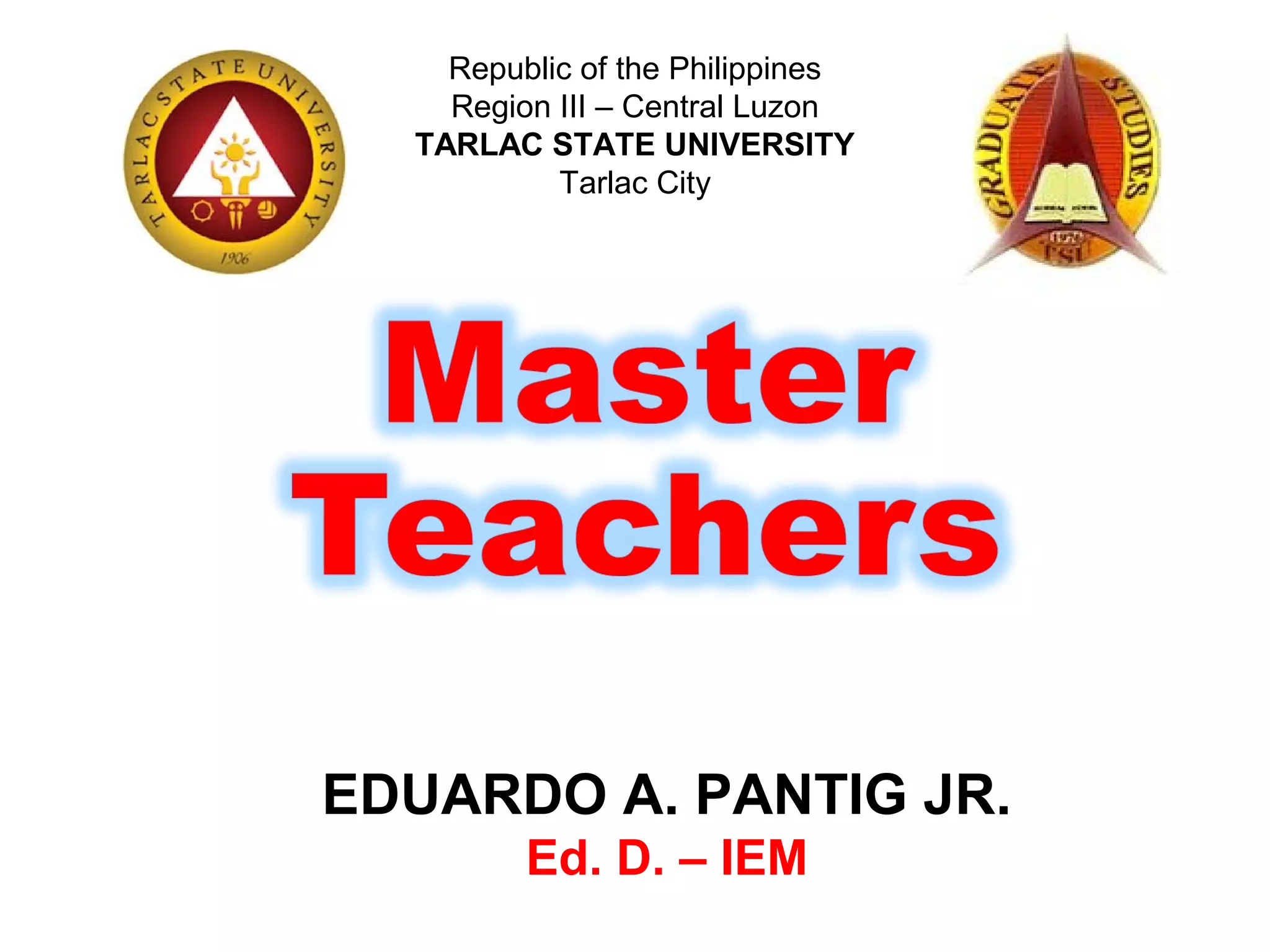 DepED Master Teacher I and II | PPT