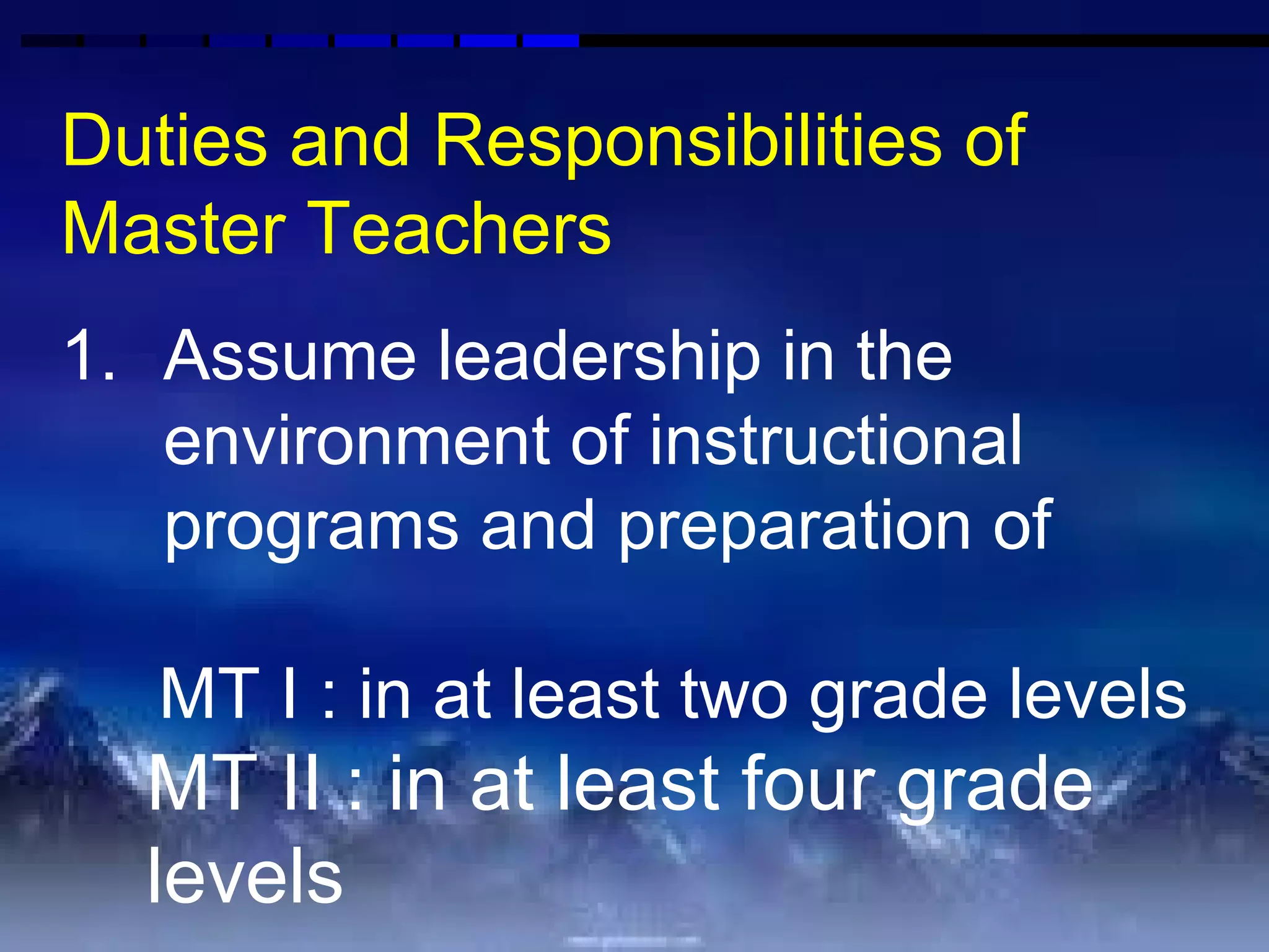 DepED Master Teacher I and II | PPT