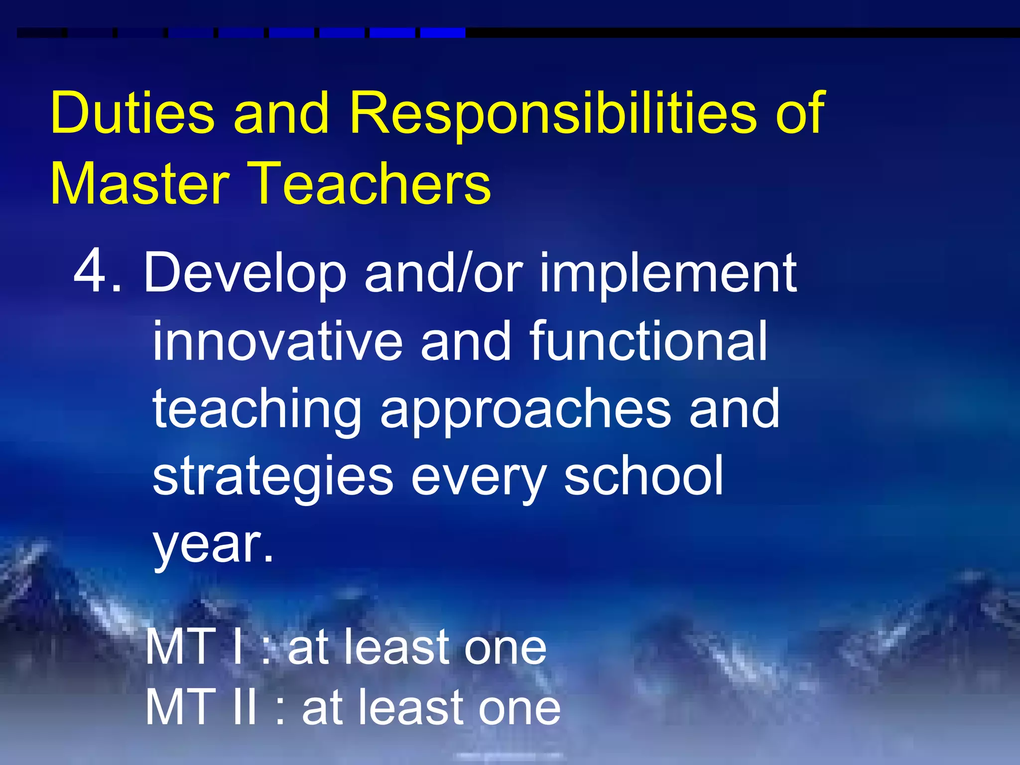 DepED Master Teacher I and II | PPT