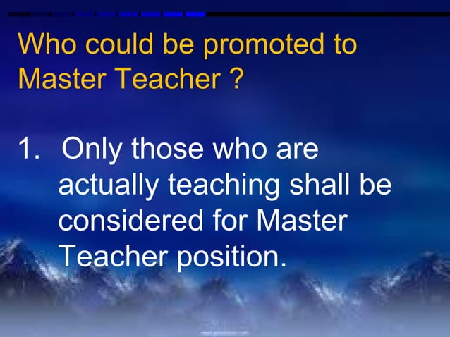 DepED Master Teacher I and II | PPT