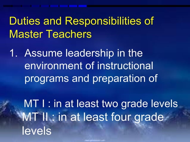 DepED Master Teacher I and II | PPT