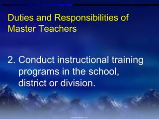 DepED Master Teacher I and II | PPT