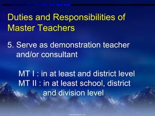 DepED Master Teacher I and II | PPT