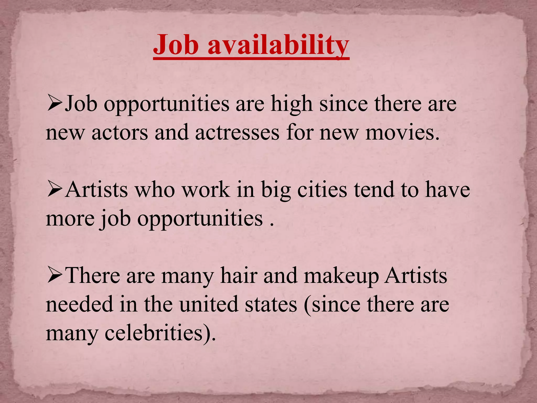 Career Research Makeup Artist Ppt