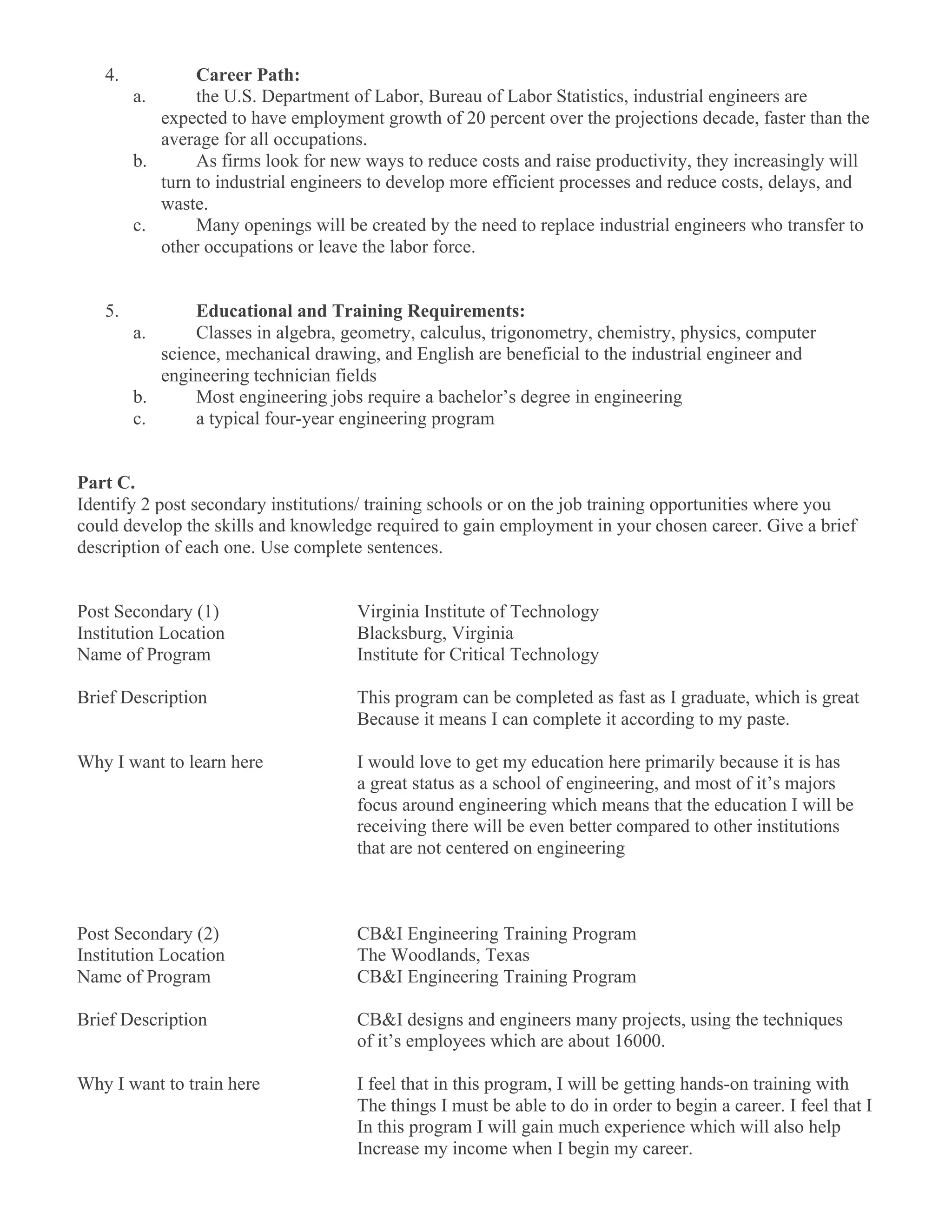 Career research assignment | PDF