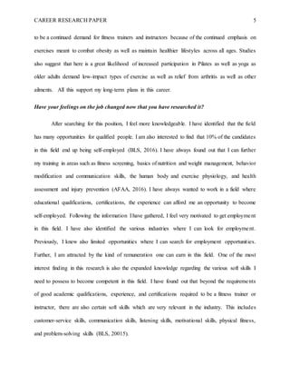 Career research paper sample | DOCX