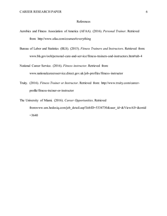 Career research paper sample | DOCX