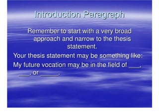 Career Research Paper | PPT