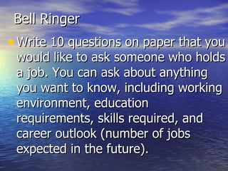 Career Research Power Point | PPT