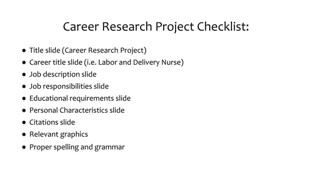 Career research project example | PPTX | Mental Health | Diseases and ...
