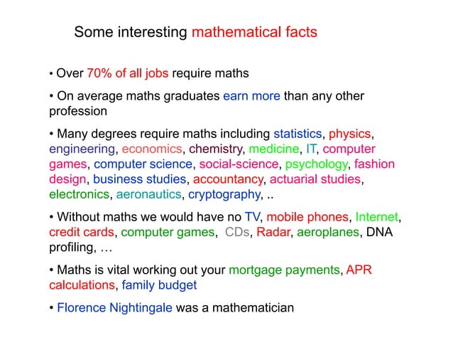 Careers in Mathematics.ppt | Science