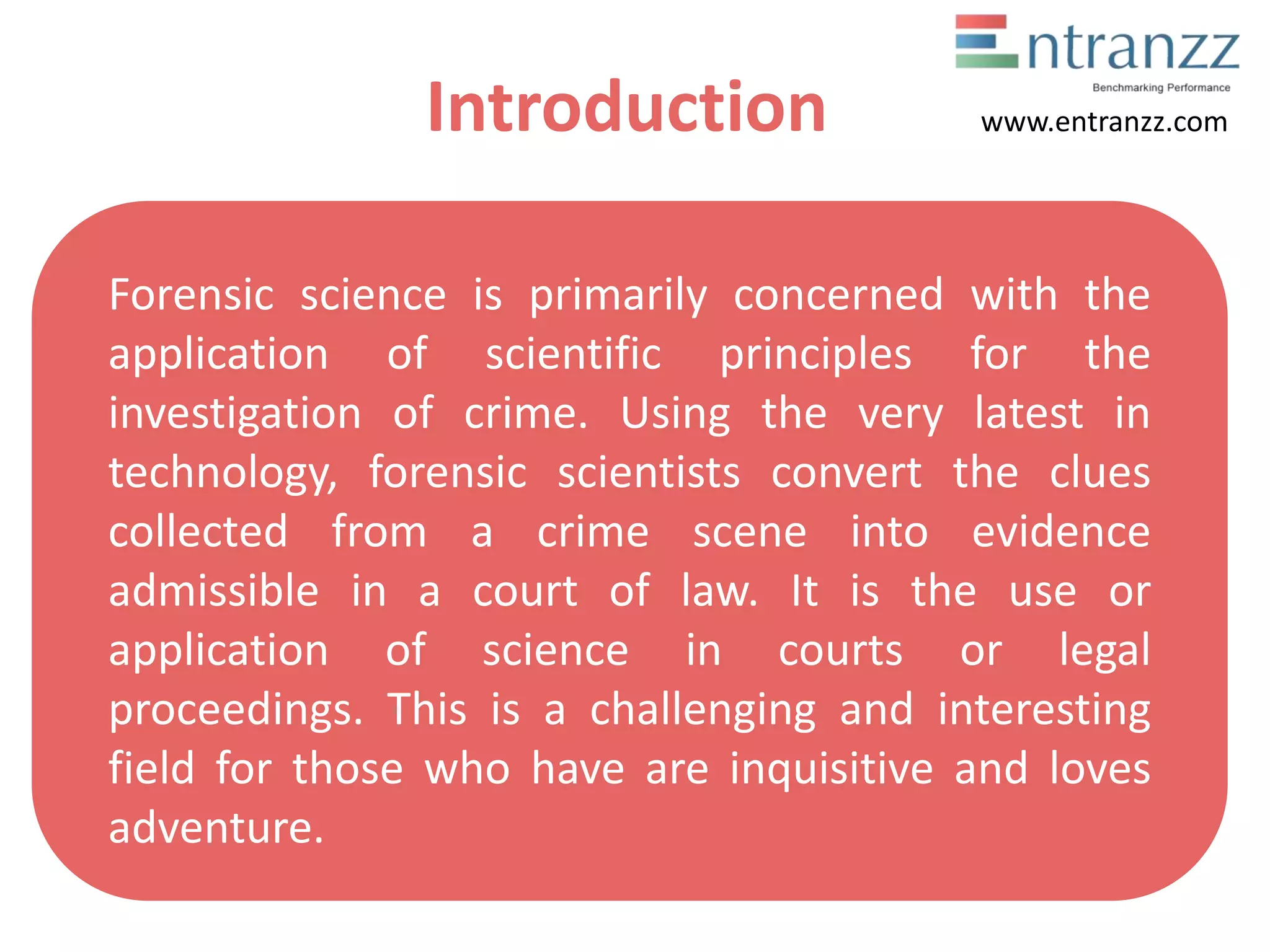 Careers in forensic science | PPTX