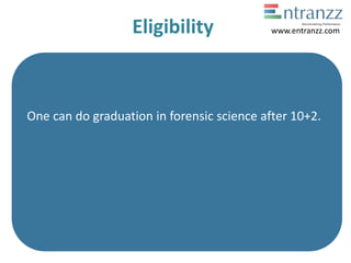 Careers in forensic science | PPTX