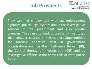 Careers in forensic science | PPTX