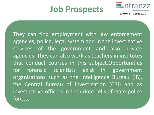 Careers in forensic science | PPTX